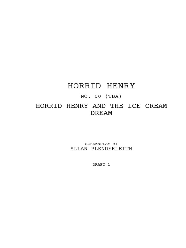 HH Ice Cream Dream Ap SCR1 | PDF | Horrid Henry | Foods