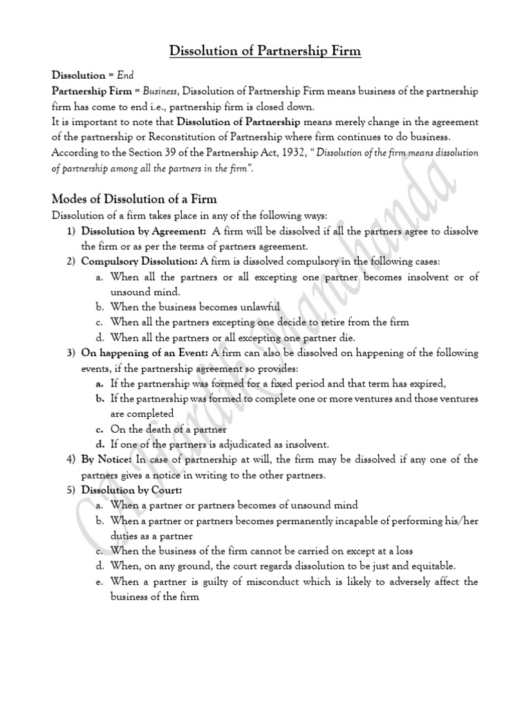 Dissolution Notes A3bfa4dd b9df 4db7 Adf7 4e673e4e3e77 | PDF | Debits ...