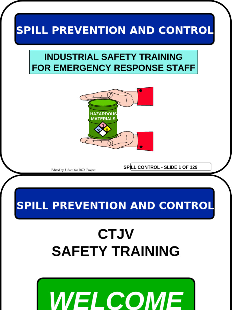 Spill Prevention and Control | PDF | Personal Protective Equipment | Waste