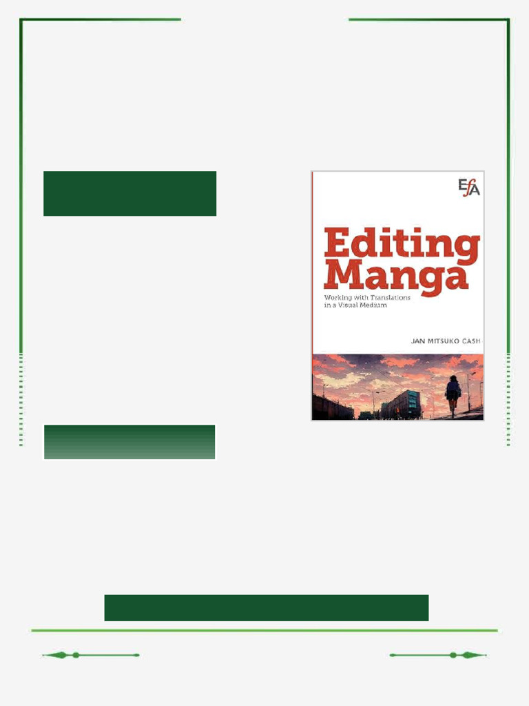 Editing Manga Working with translations in a visual medium 1st Edition ...
