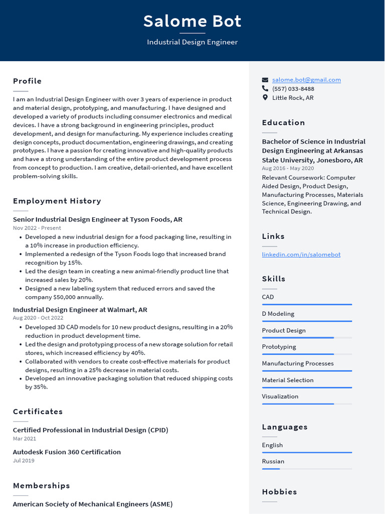 Apple Industrial Design Engineer Resume Example 0Lltv | PDF ...