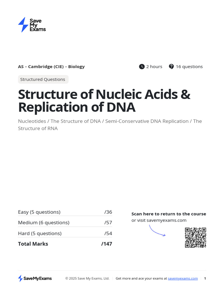6 1 Structure of Nucleic Acids and Replication of Dna HyWWqNy8VKfzDh9X ...