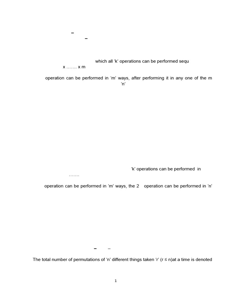 Unit-1 Permutations and Combinations-1 | PDF | Line (Geometry ...
