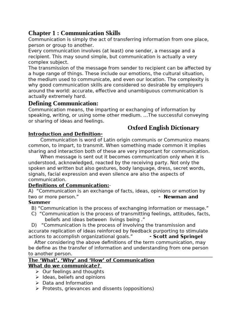 Understanding Communication Skills | PDF | Communication | Information