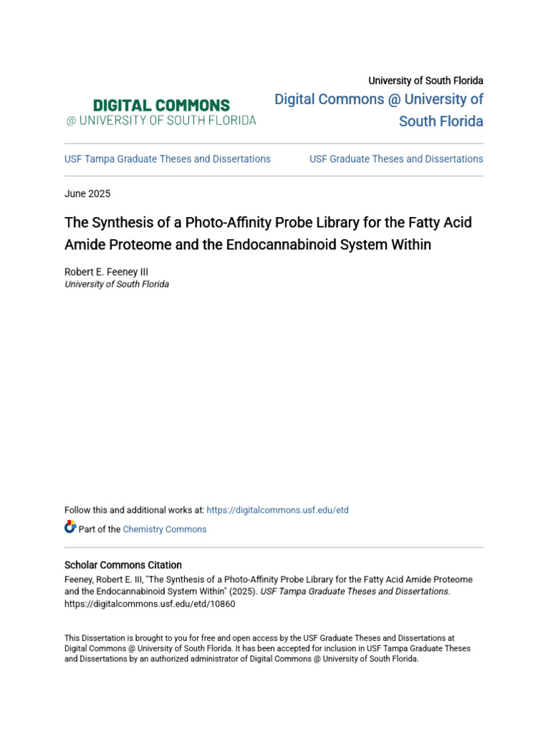 The Synthesis of A Photo-Affinity Probe Library For The Fatty Acid ...