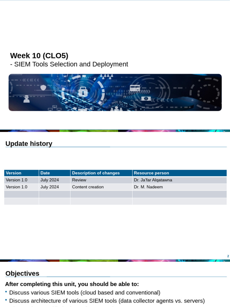 Wk10 CLO5 SIEM Tools | PDF | Cloud Computing | Computer Architecture