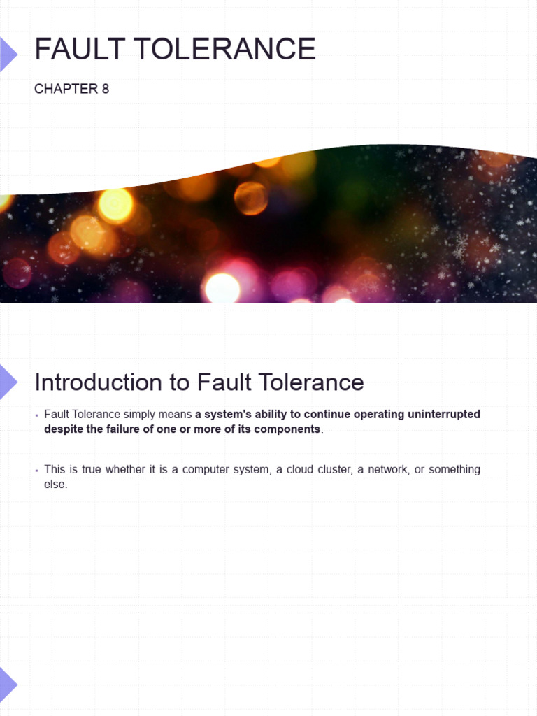 Ch 8 Fault Tolerance.pptx | PDF | Fault Tolerance | Client–Server Model