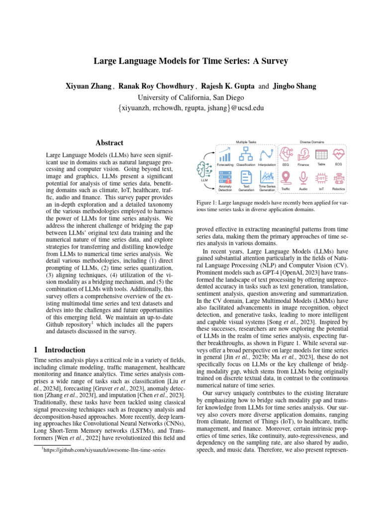 Large Language Models in Time Series Analysis | PDF | Time Series ...