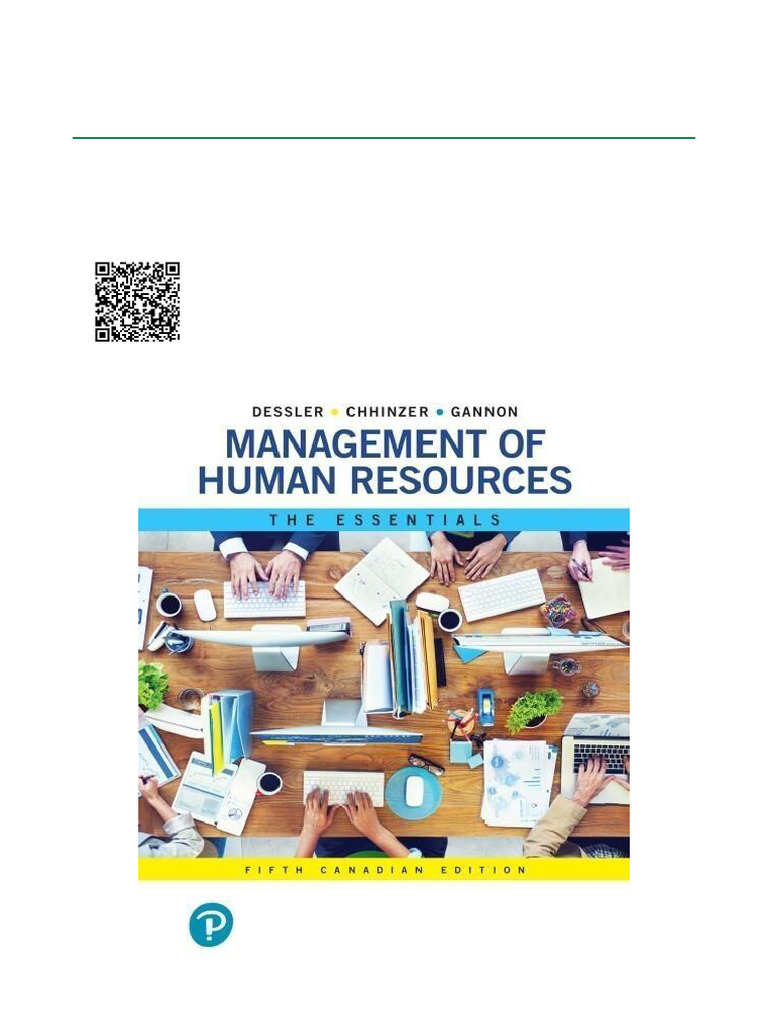 Management of Human Resources The Essentials (Canadian Edition) 5th ...