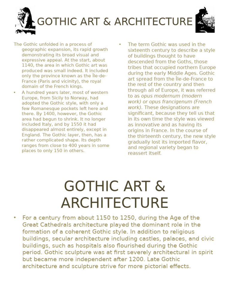 Bfa 06 Gothic Art & Architecture 2019 | PDF