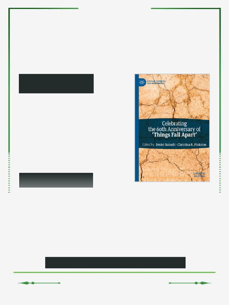 Celebrating the 60th Anniversary of 'Things Fall Apart' Désiré Baloubi ...