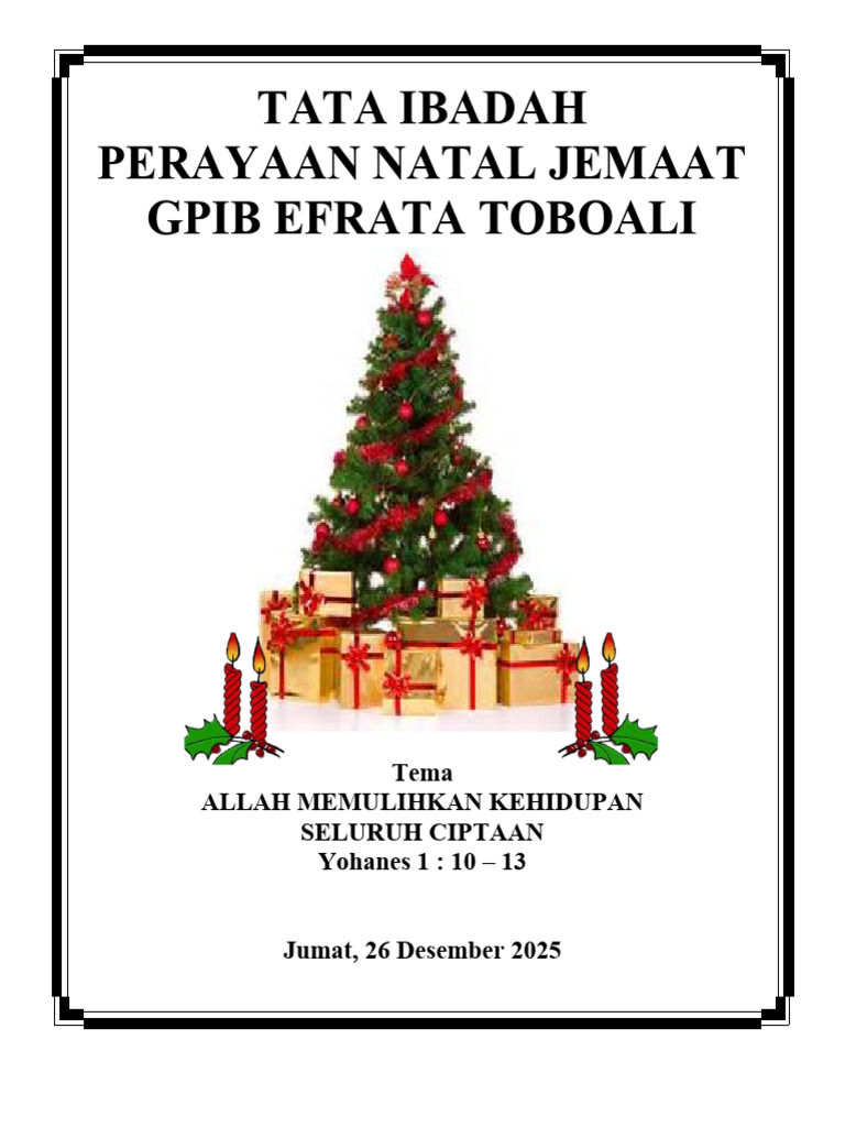 Ibadah Natal GPIB Efrata 2025 | PDF