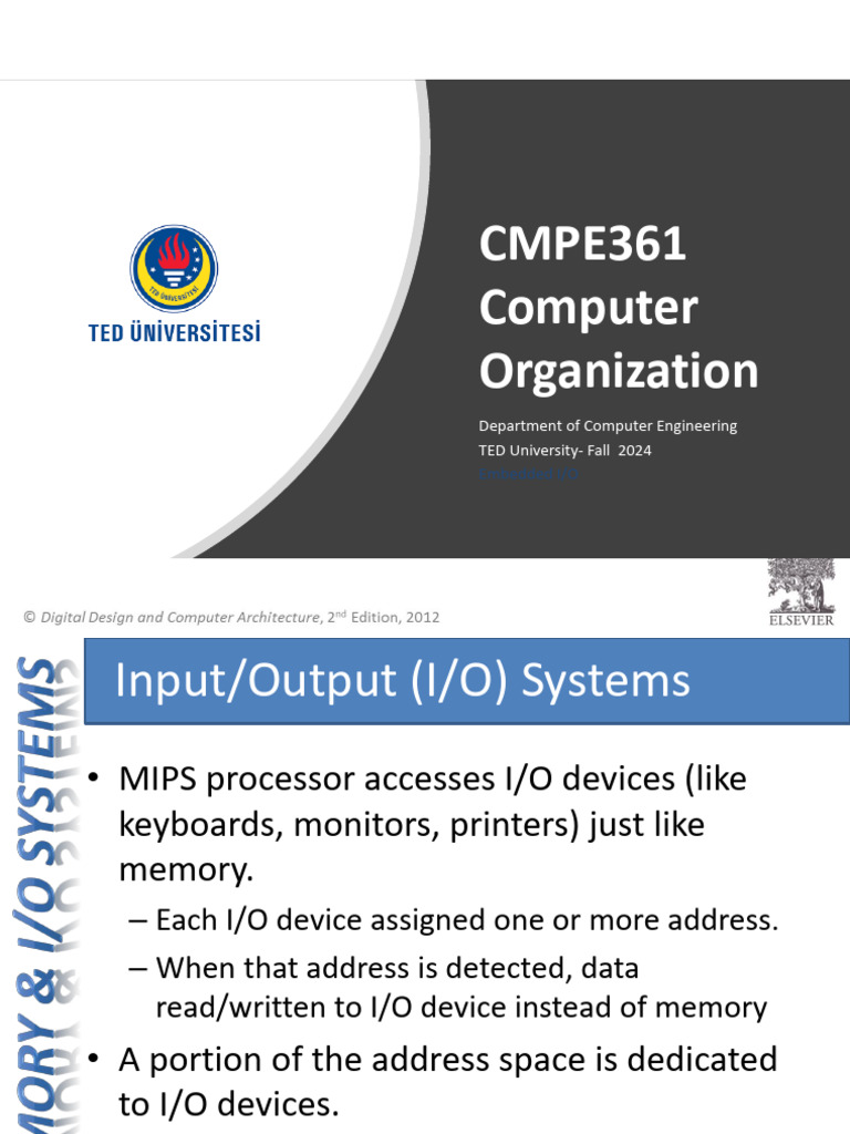 MIPS Memory-Mapped I/O Systems | PDF | Input/Output | Microcontroller