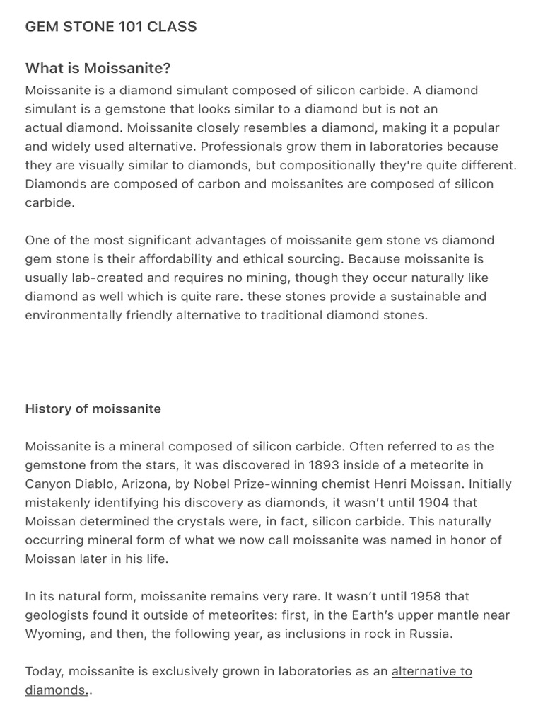 Gem Stone 101 Class 3 | PDF | Diamond | Gemstone