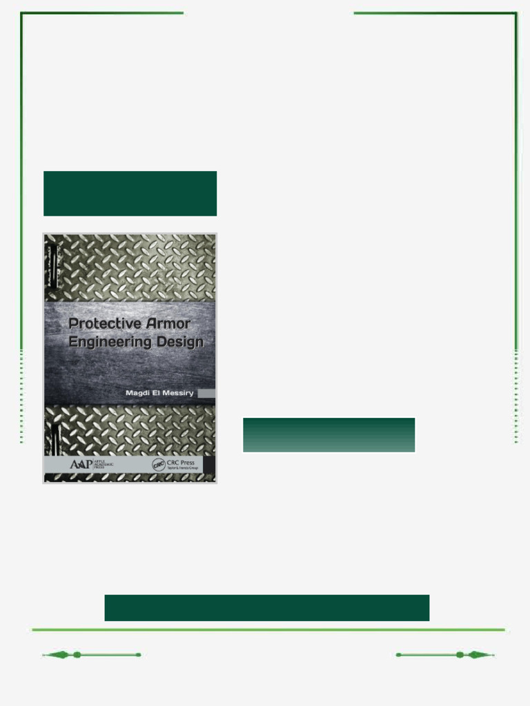 Protective Armor Engineering Design 1st Edition Magdi El Messiry ...