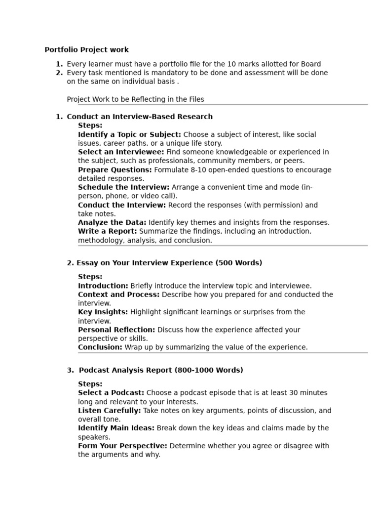 Portfolio Work | PDF | Plot (Narrative) | Experience