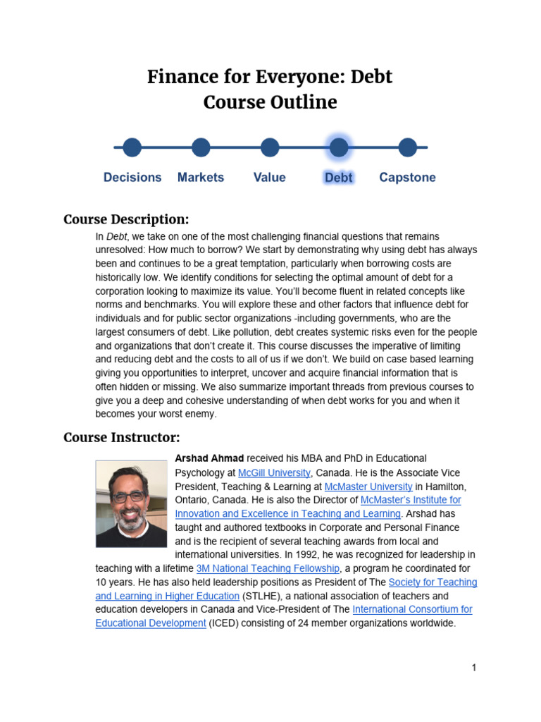 Understanding Debt Management Basics | PDF | Learning | Debt