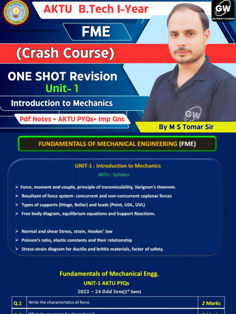 FME U-1 Crash Course Notes - 60289891 - 2026 - 01 - 02 - 15 - 41 | PDF