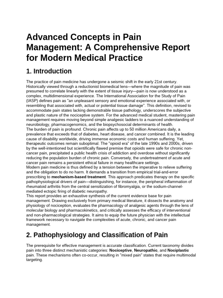 Advanced Pain Management Strategies | PDF | Analgesic | Pain