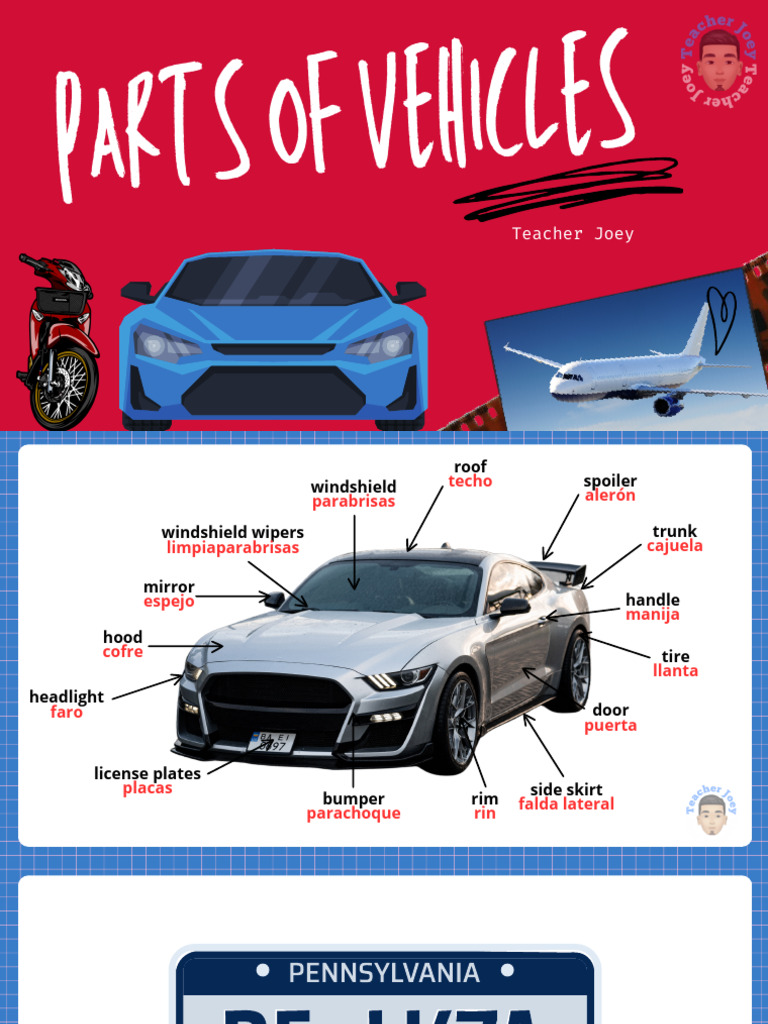 Vehicle Parts Glossary in English and Spanish | PDF | Vehicles ...