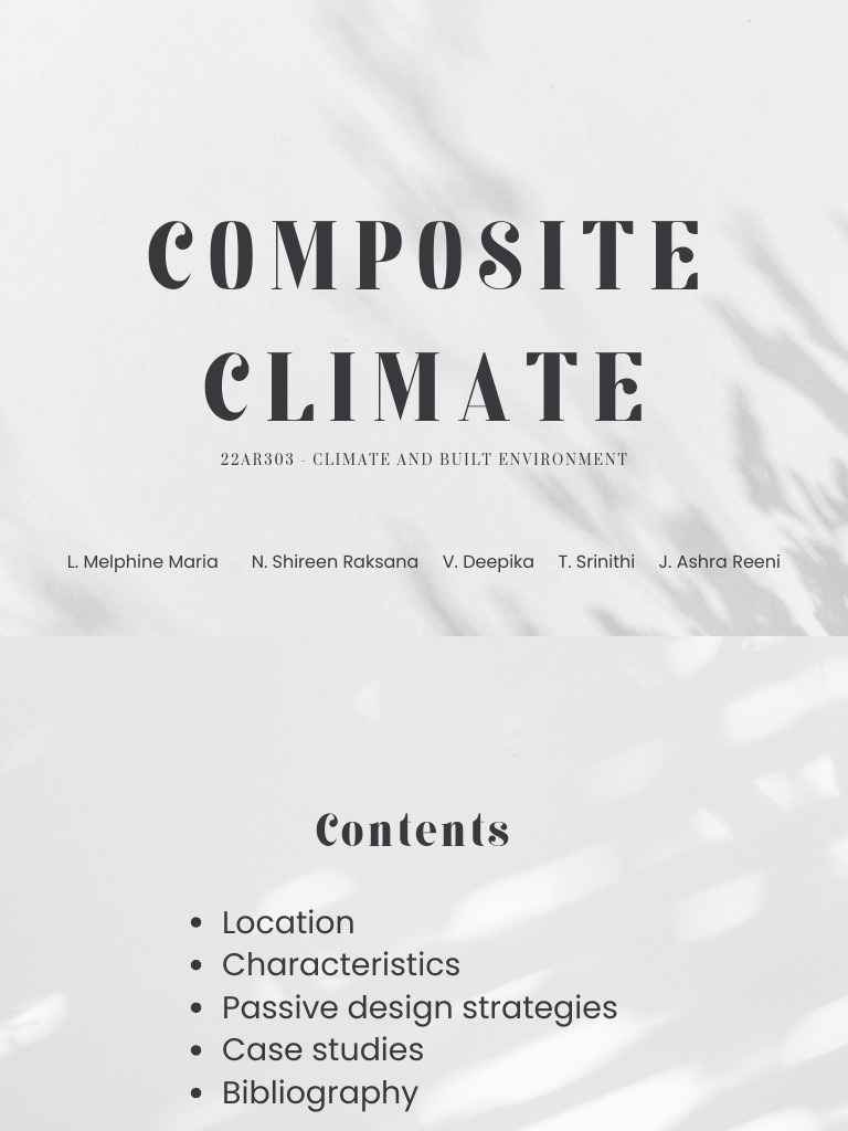 Passive Design in Composite Climate | PDF | Building Insulation ...
