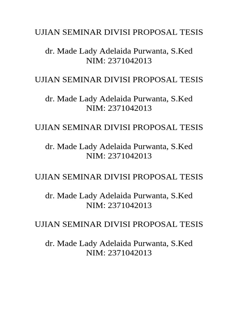 Cover Map Ujian Seminar Divisi | PDF