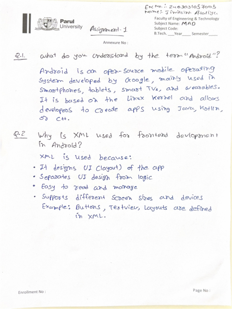 MAD Assignment 1 | PDF