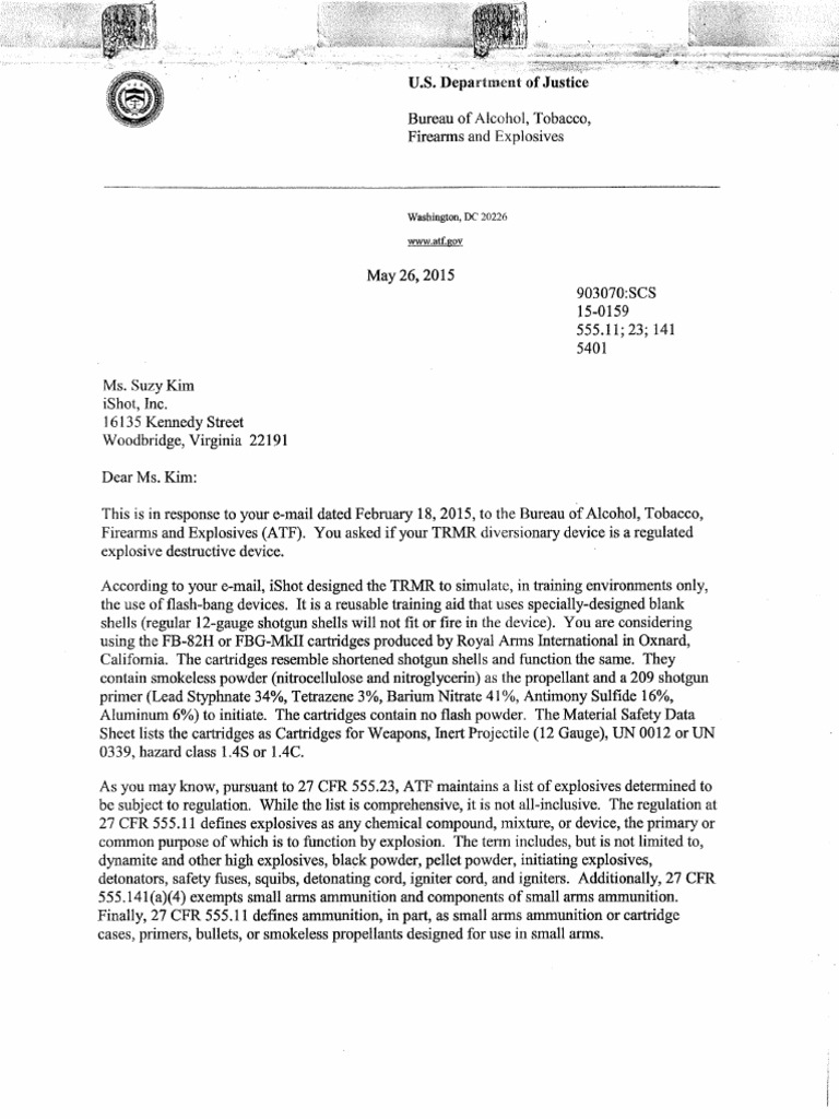 Atf Ruling On TRMR 5-26-15 | PDF