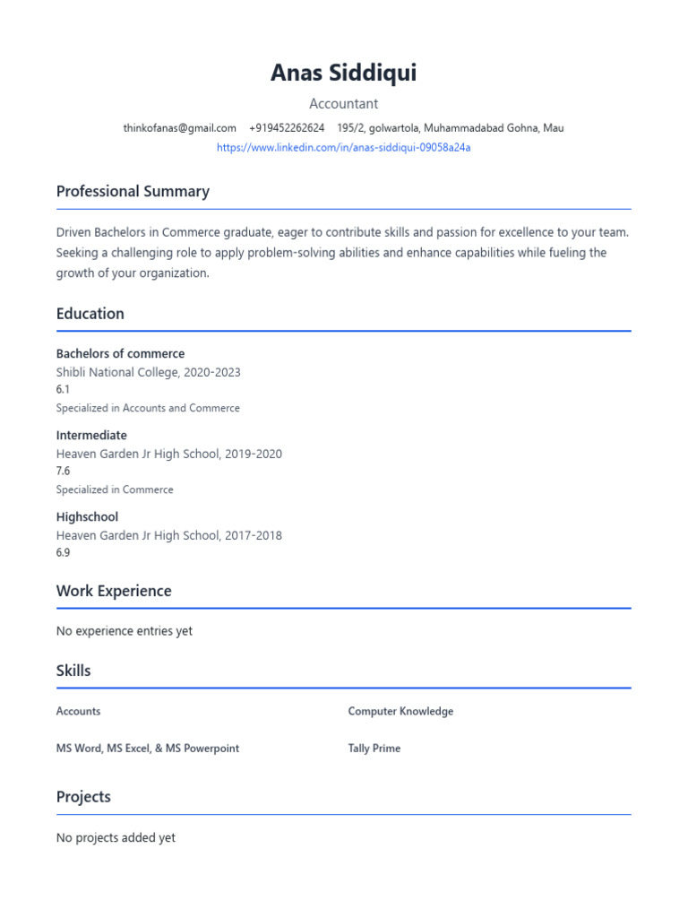 Build a Website to Prepare Cv | PDF