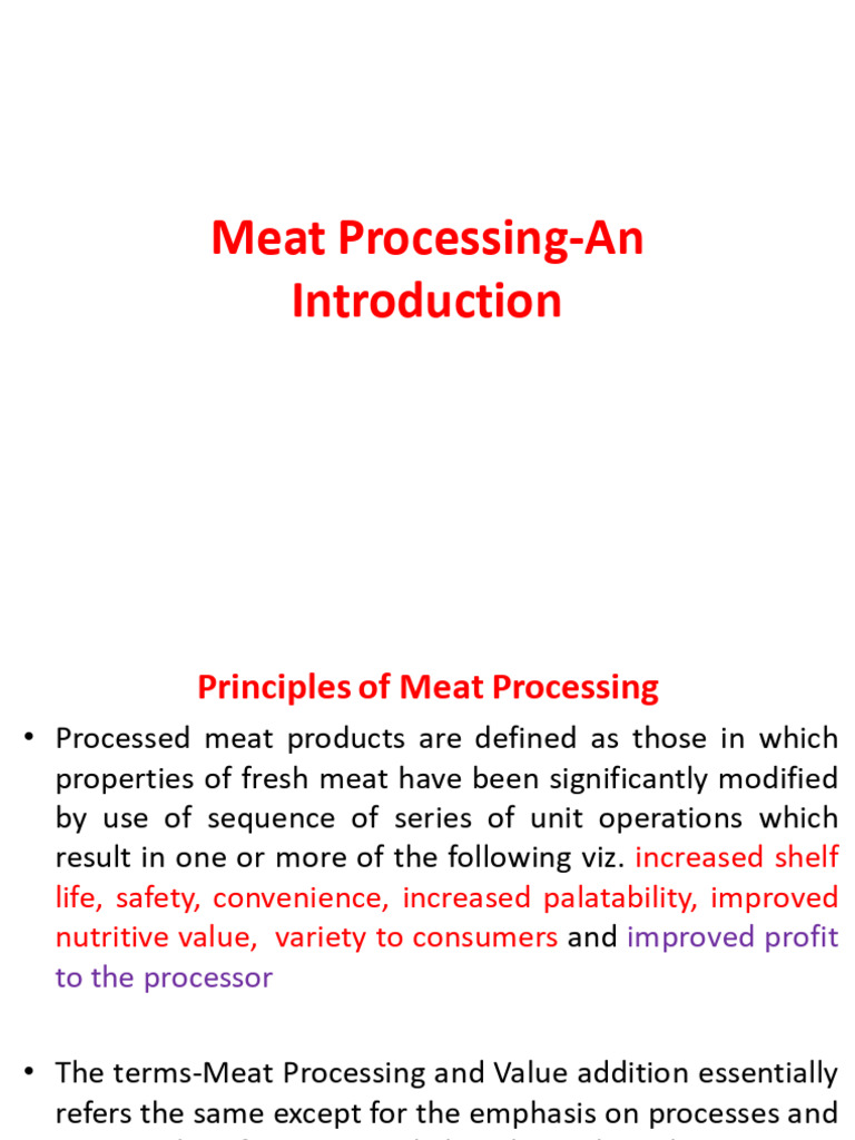 Meat Processing | PDF | Sausage | Mill (Grinding)