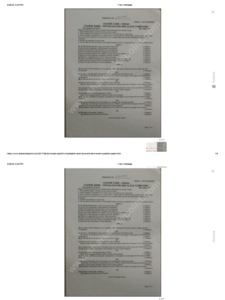 CSE423 _ Virtualization And Cloud Computing End Term Exam Question ...
