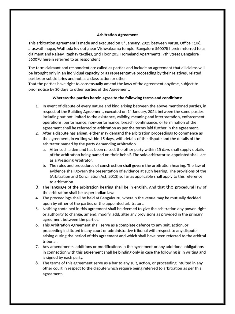 Claimant Petition | PDF | Arbitration | Wall