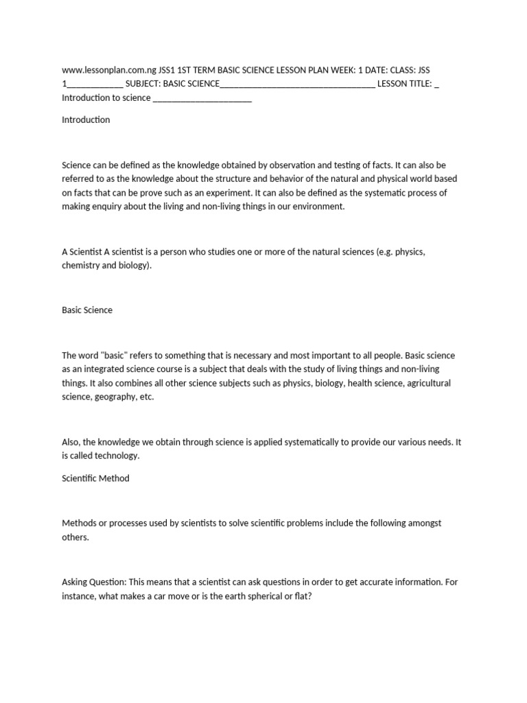 Jss1 Basic Science | PDF | Human Reproduction | Foods