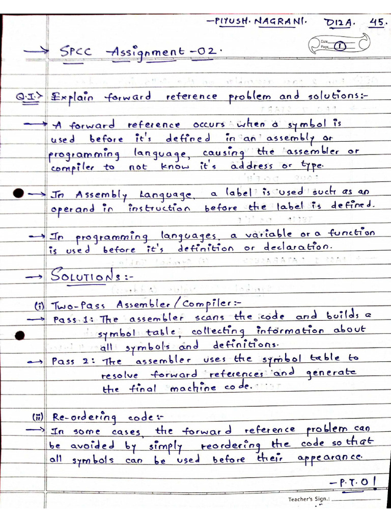 SPCC Assignment 2 | PDF