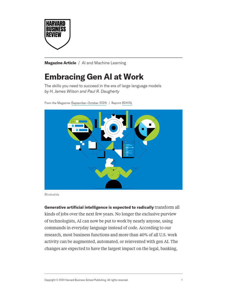 Embracing Gen AI at Work - Copy | PDF | Artificial Intelligence ...
