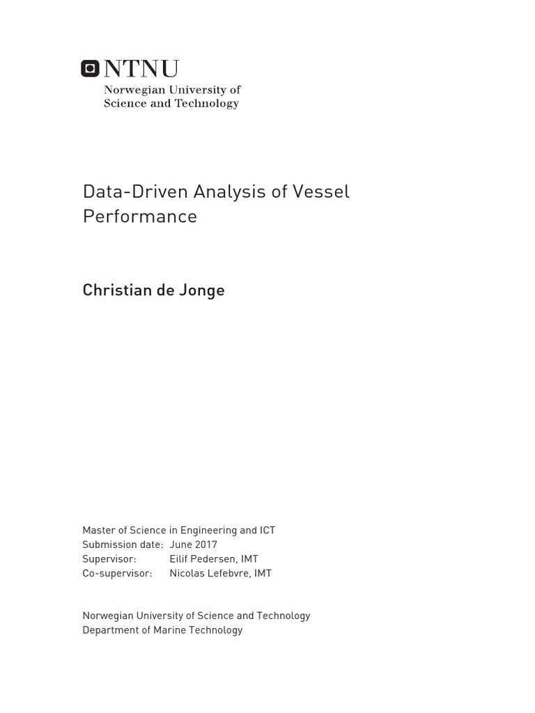 Data-Driven Analysis of Vessel NTNU Thesis | PDF | Regression Analysis ...