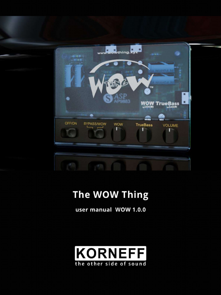 WOW Thing 1.0 User Manual Overview | PDF | Equalization (Audio ...