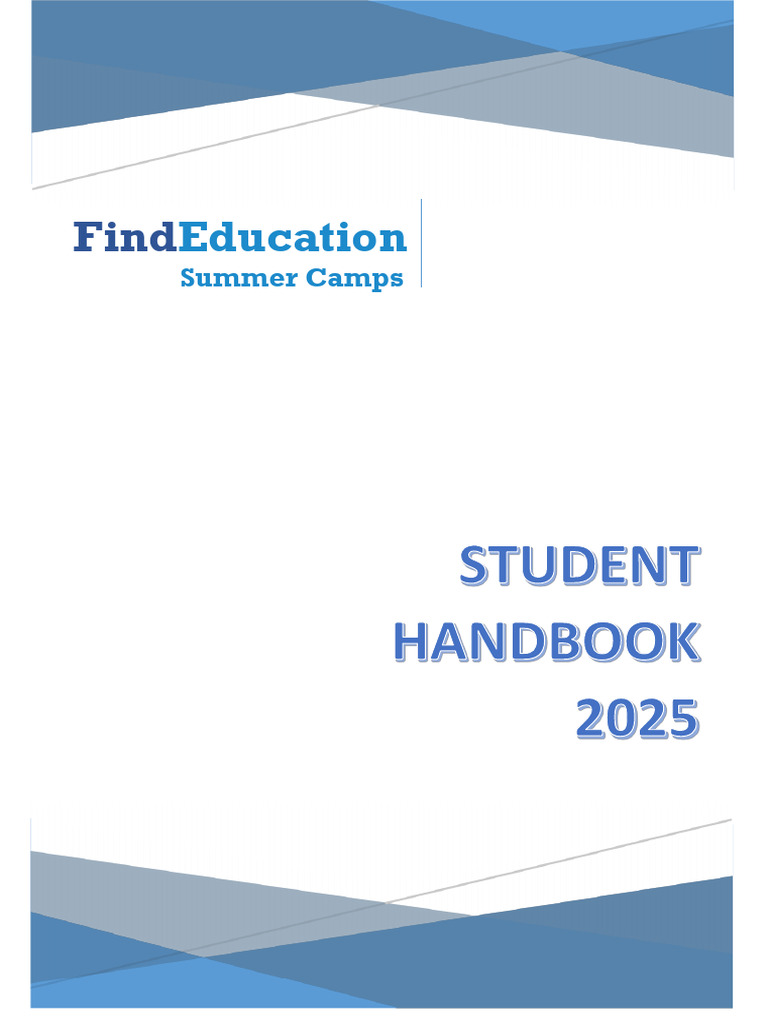 Student Handbook 2025 Find Education | PDF | Bullying | First Aid