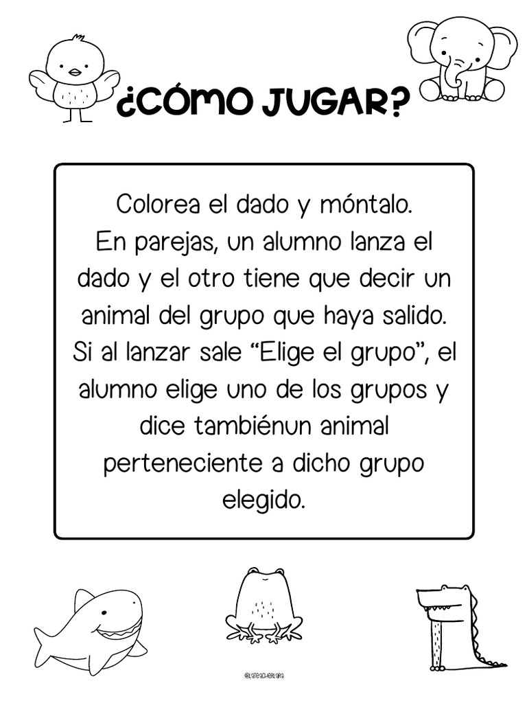 DADO Animales Vertebrados | PDF