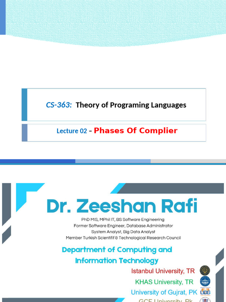 Lec02- Phases of Compiler | PDF | Compiler | Parsing