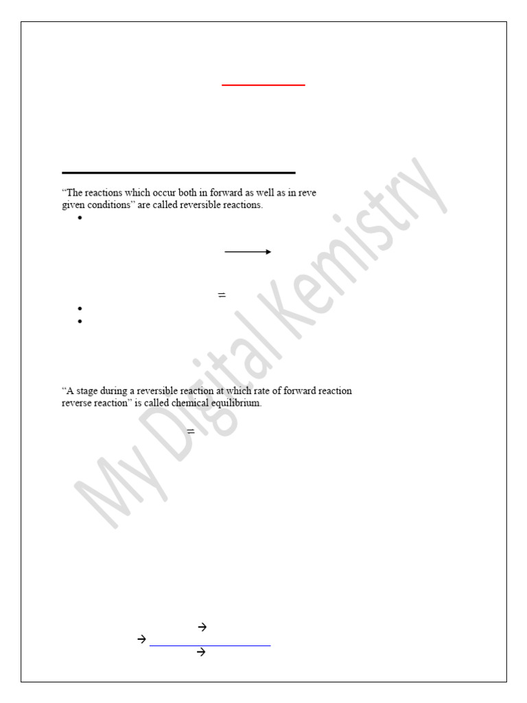 Chemistry Chapter 7 | PDF | Chemical Equilibrium | Reaction Rate