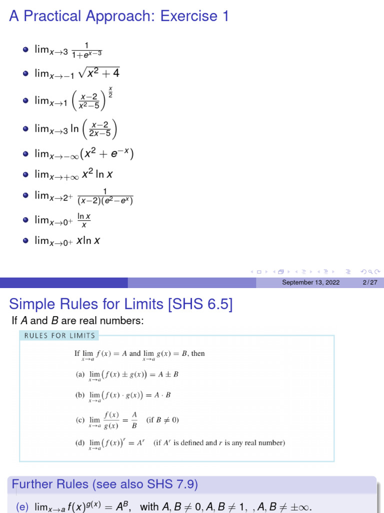 Limits | PDF | Number Theory | Complex Analysis