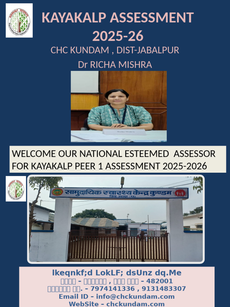 New Kayakalp Assessment 2025-26 | PDF | Medicine | Health Care