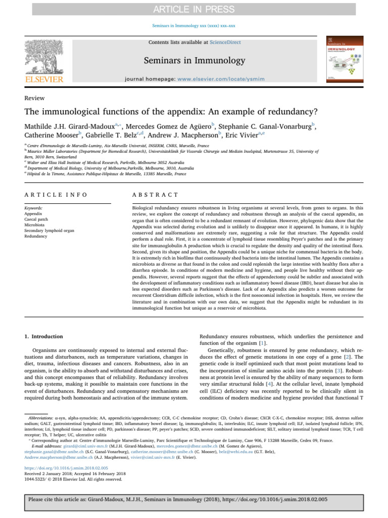 [Seminars in Immunology 2018-apr vol. 36] Girard-Madoux, Mathilde J.H ...