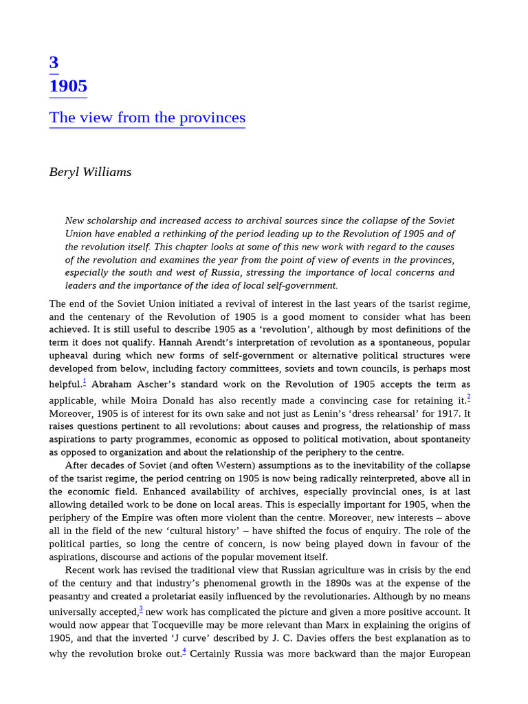 The Russian Revolution of 1905 Centenary Perspecti... ---- (3 1905 the ...