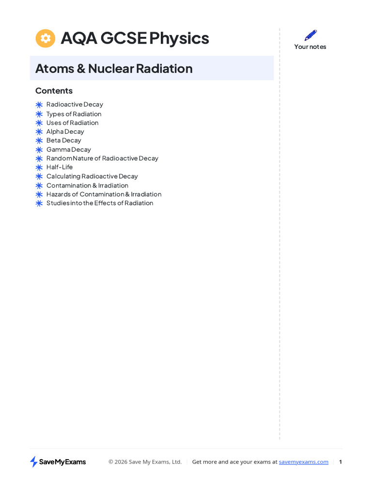 Atom and Nuclear Decay | PDF | Radioactive Decay | Neutron