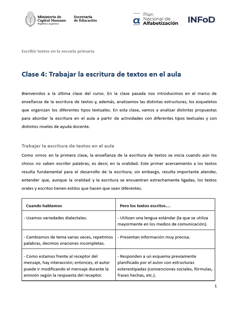 Escritura de Textos en Primaria: Guía Práctica | PDF | Puntuación ...