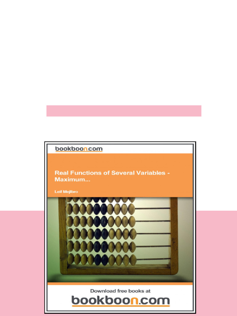 Calculus 2breal Functions In Several Variablesexamples Of Maximum And ...