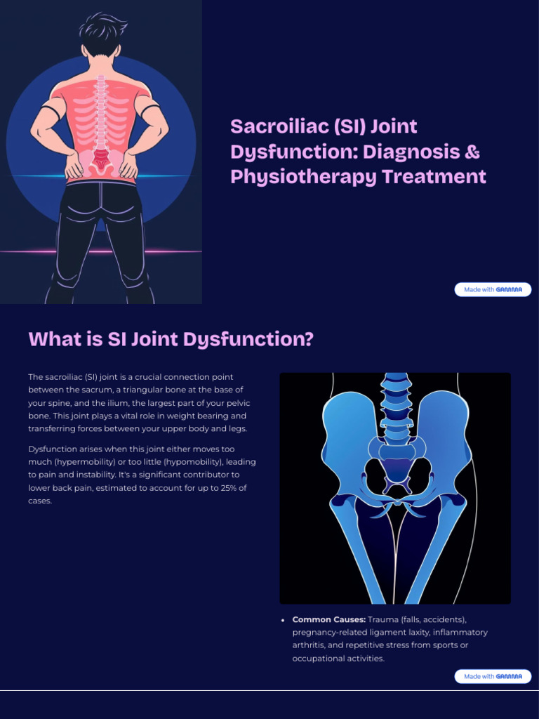 SI Joint Dysfunction: Diagnosis & Treatment | PDF | Pelvis ...