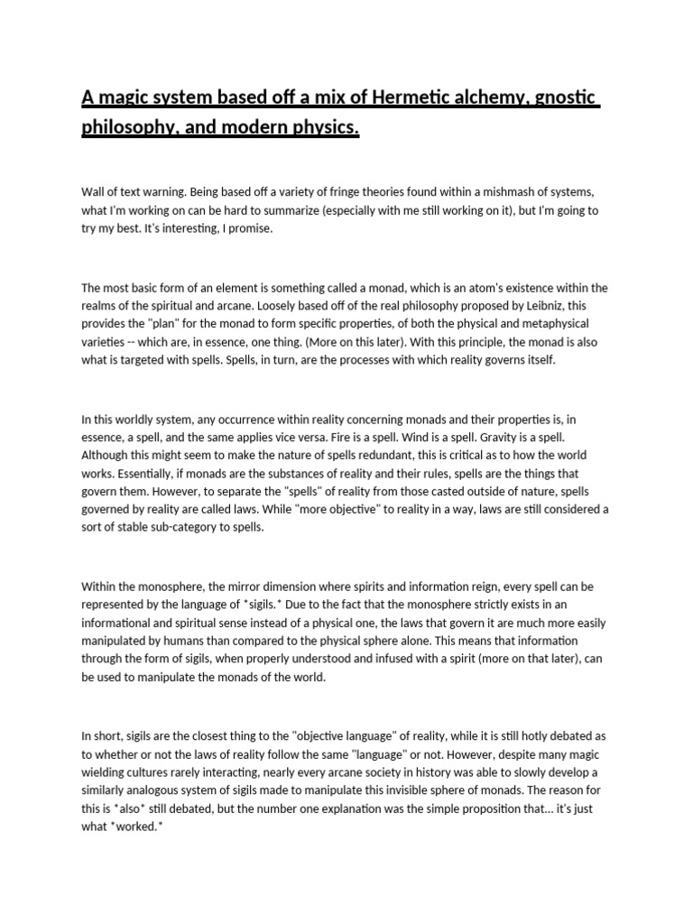 A Magic System Reddit | PDF | Reality | Soul